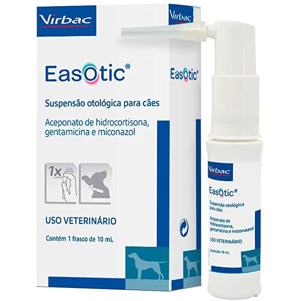 Solução Virbac Easotic de tratamento Otólogico - 10 ml - American Pet